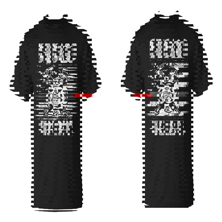 Chicago Illinois Fire Department Thin Red Line Fireman T Chicago Illinois Fire Department Thin Red Line Fireman T