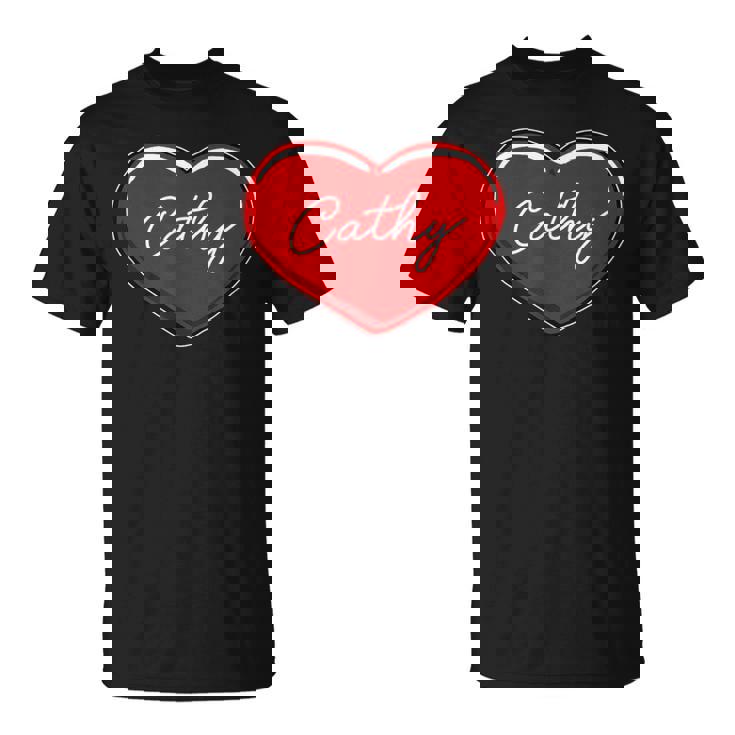Corazón Dibujado A Mano Cathy Nombre Corazones I Love Cathy Camiseta ...