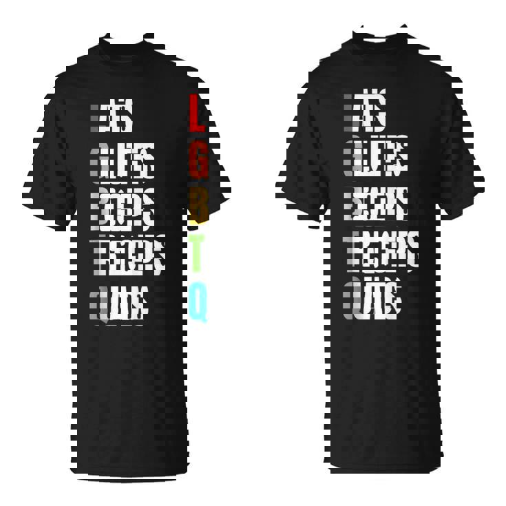 Lgbtq Pride 2024 Lats Glutes Biceps Triceps Quads For Men T-Shirt ...