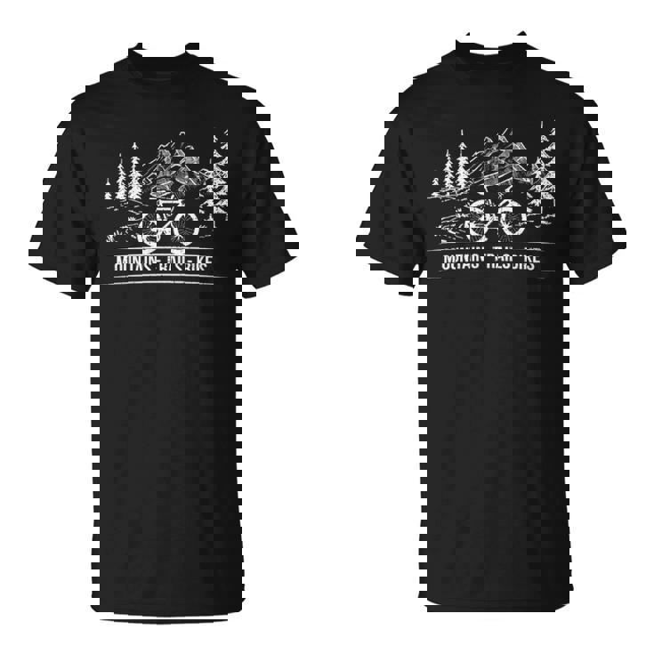 Mountain Trail Bikes Cyclist Bike Rider Bicycle Riding T-Shirt | Mazezy