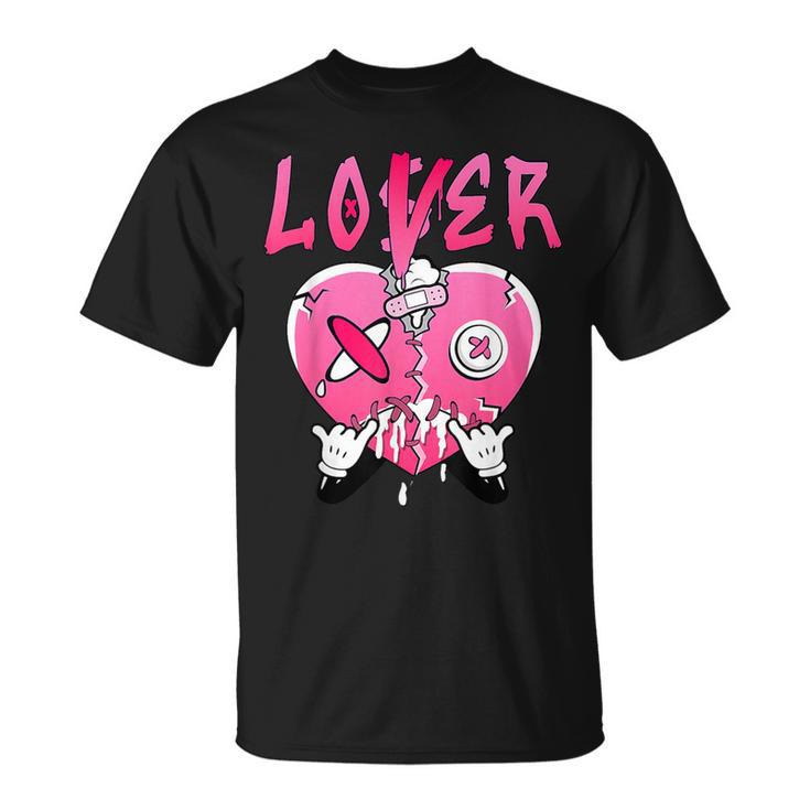 Pink Loser Lover Pink Drip Heart Plus Triple Pink Matching Men's T ...