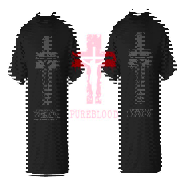 Pure Blood Pureblood Jesus Pureblood Crucifixion T-Shirt - Monsterry