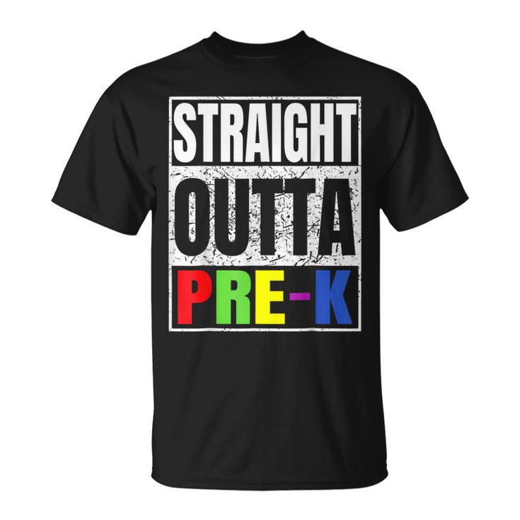 Straight Outta Pre K Graduation Class Of 2024 School T-Shirt | Mazezy