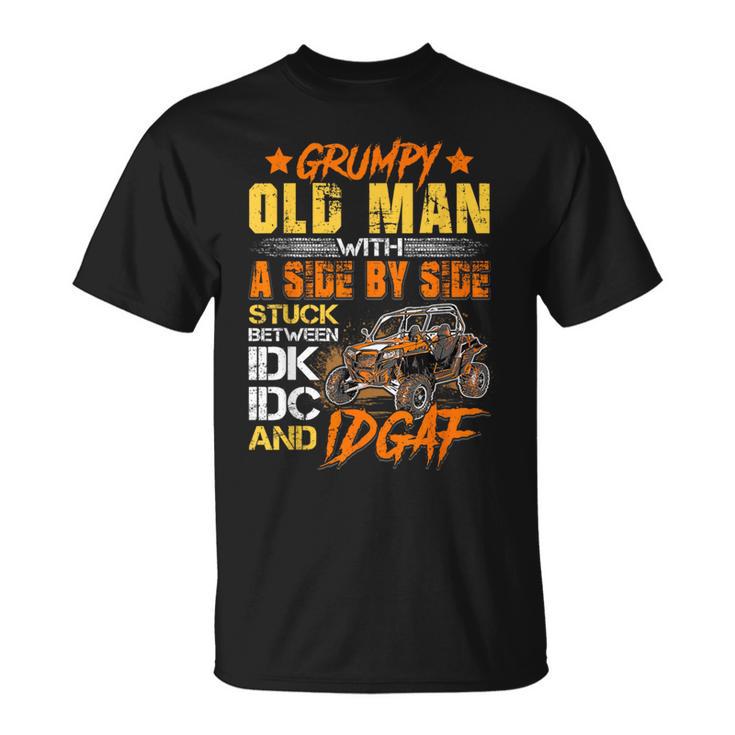 Sxs Utv Grumpy Old Man With Side By Side T-Shirt | Mazezy