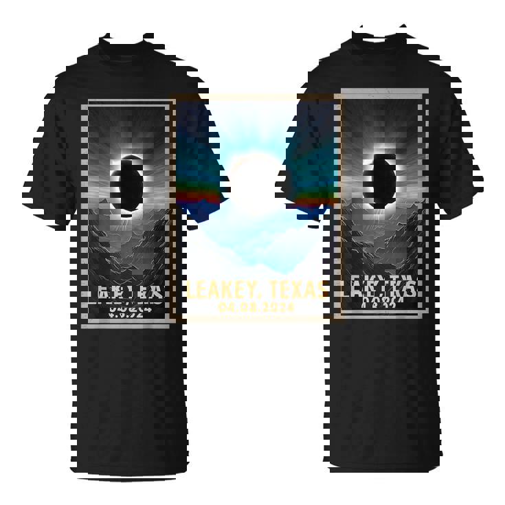 Total Solar Eclipse 2024 Leakey Texas Vintage T-Shirt | Mazezy
