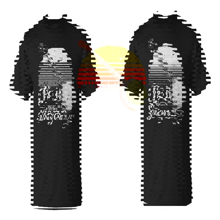 Vintage Retro Bluegrass 5 String Banjo T-Shirt - Monsterry