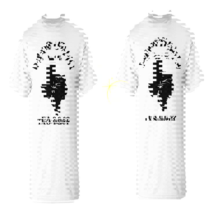Map Of Texas Path Of Totality 04082024 Total Solar Eclipse T-Shirt ...