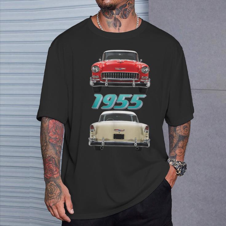 1955 55 Chevys Bel Air Bumpers Classic Vintage Muscle Car T-Shirt ...