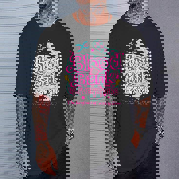 Blood Bank Is Everything Pink Retro Lab Week 2024 Med Tech T-Shirt ...