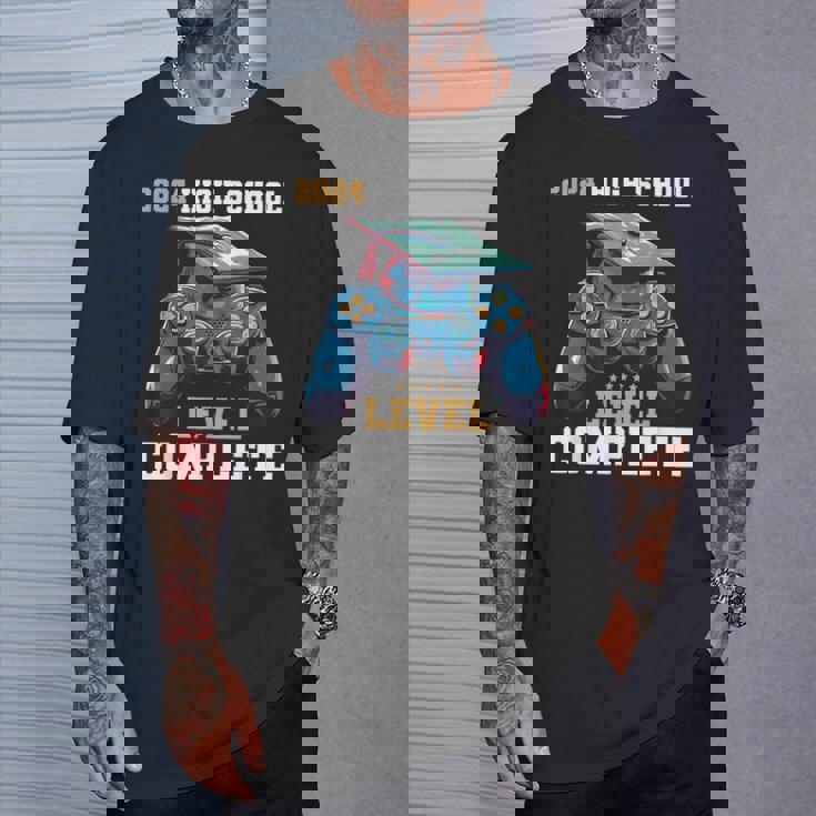 Boy 2024 High School Class Of 2024 Graduation Level Complete T-Shirt ...