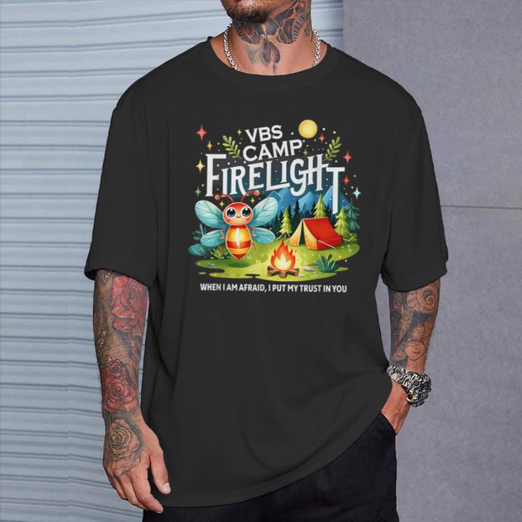 Camp Firelight Vbs Camp Vacation Bible School Firework 2024 T-Shirt ...