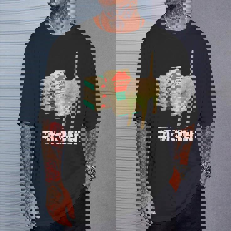 I Eat Cement Cat Meme Internet Memes Humorous Joke Pun T-Shirt | Mazezy