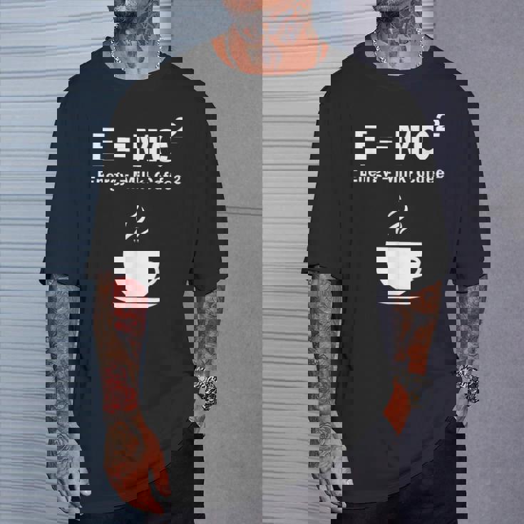 EMc Energy Is Milk And Coffee Formula Science T-Shirt - Monsterry