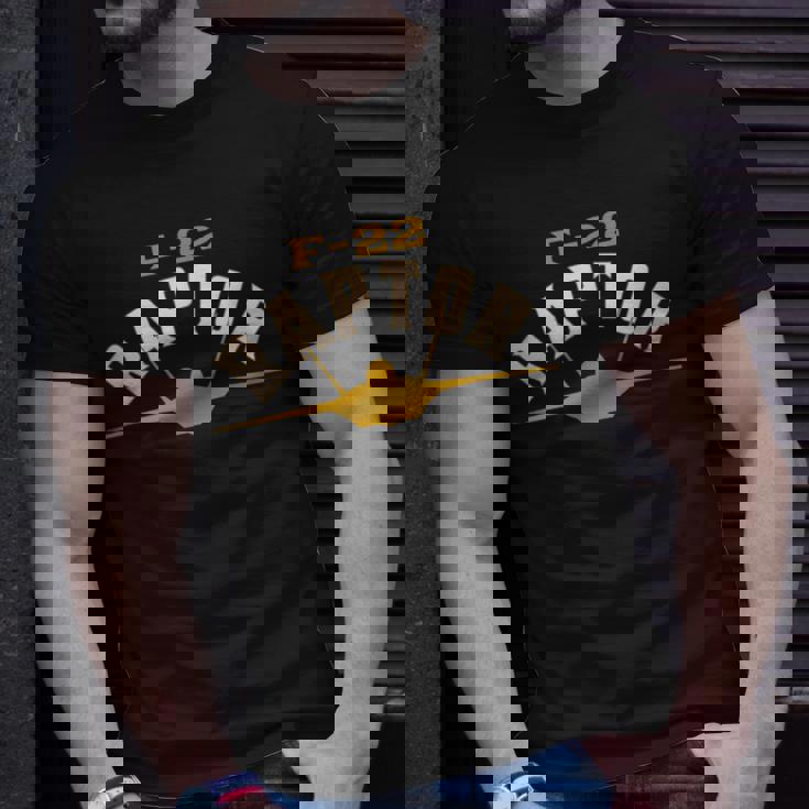 F-22 Raptor Military Fighter Jet Aircraft T-Shirt - Monsterry