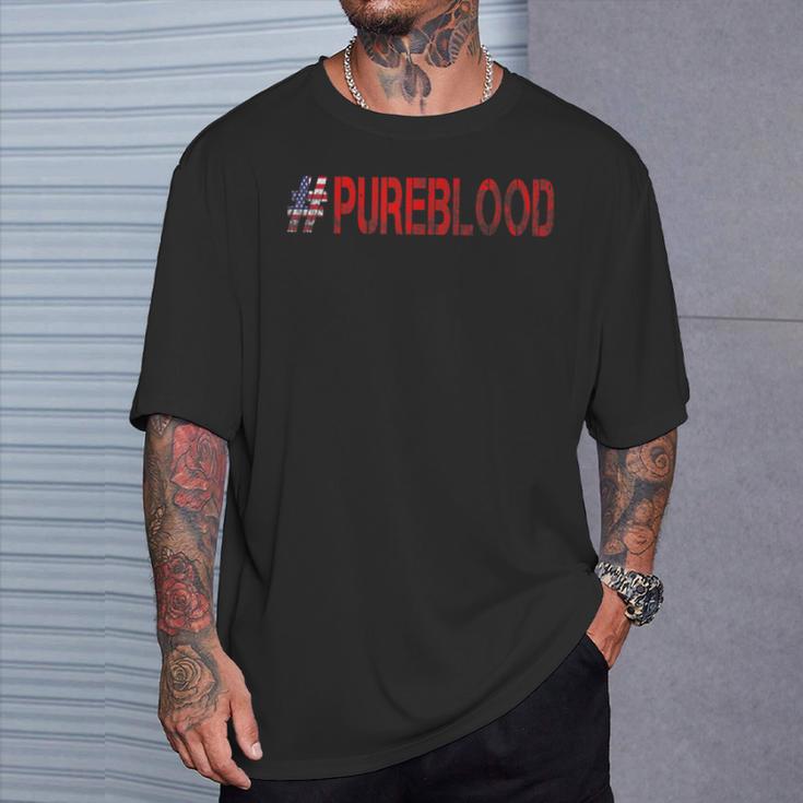Free Usa American Flag Pureblood Pure Blood T-Shirt - Monsterry