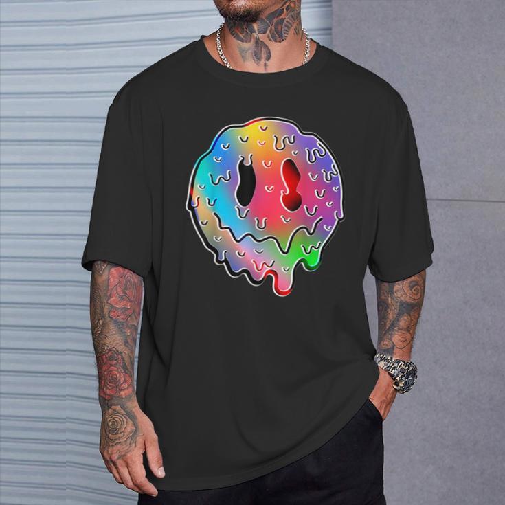 Melting Smiling Face Summer Vacation Happy Cute Smile T-Shirt - Monsterry