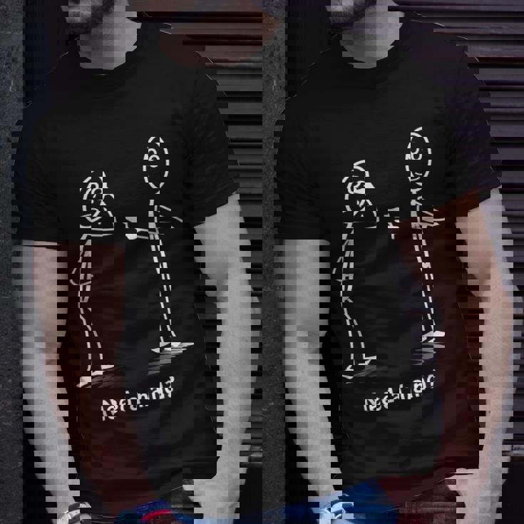 Need A Hand Stickman Costume Stick Figure T-Shirt - Monsterry