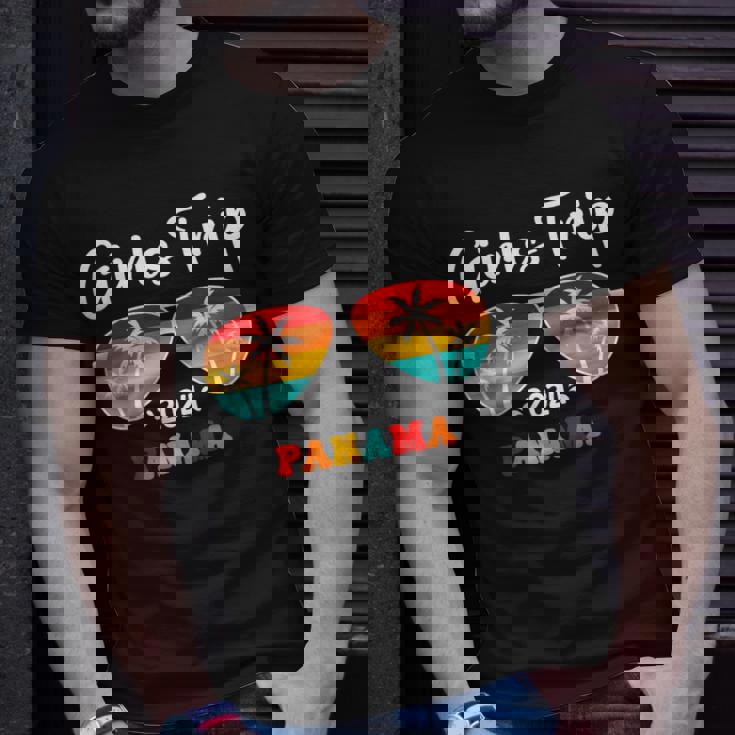 Girls Trip Panama 2024 Girls Weekend Birthday Squad Groovy T-Shirt | Mazezy