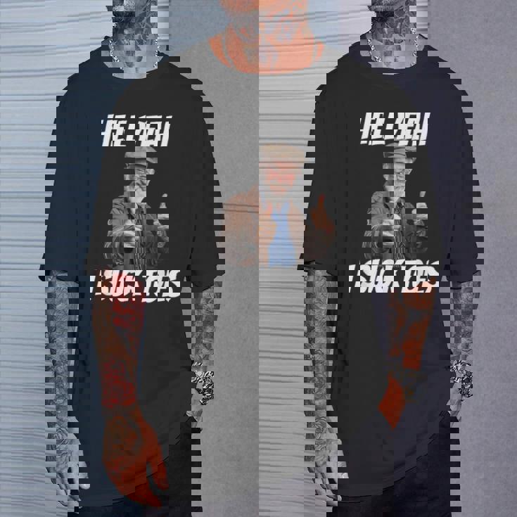 Hell Yeah I Suck Toes Inappropriate Humor Embarrassing T-Shirt | Mazezy