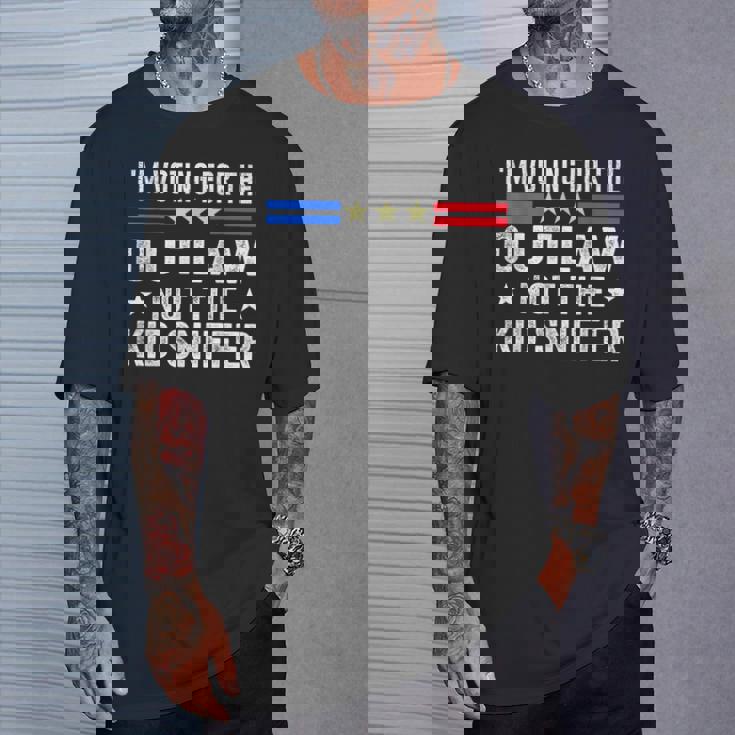 I'm Voting For The Outlaw Not The Kid Sniffer 2024 Messy Bun T-Shirt ...