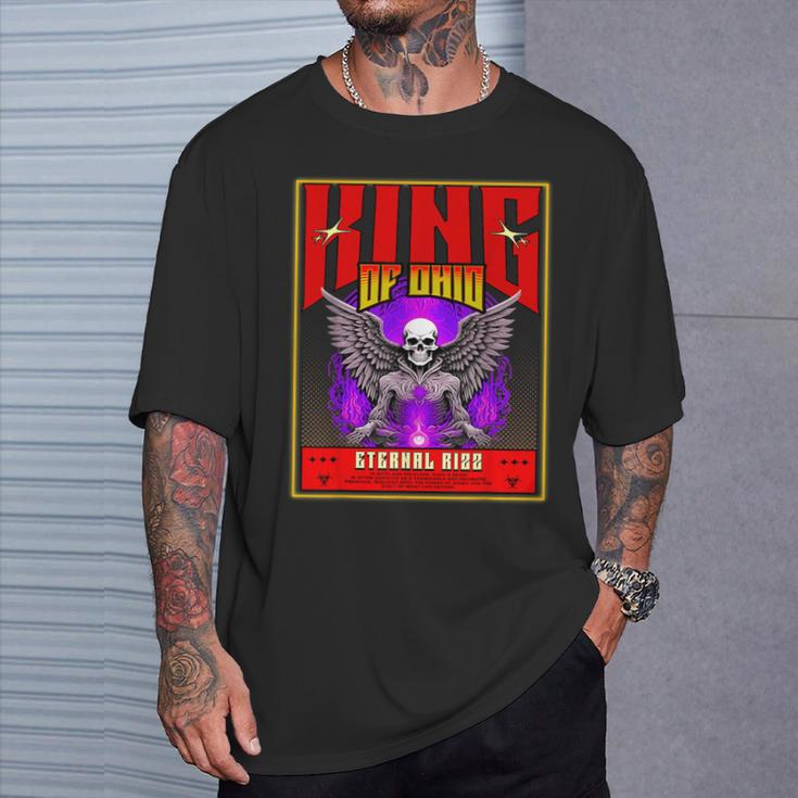 King Of Ohio Ironic Meme Brainrot Trendy Rizz Quote T-Shirt - Monsterry