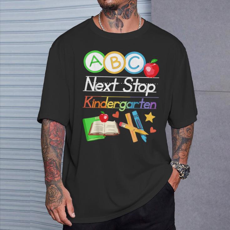 Next Stop Kindergarten Preschool Graduation 2024 Boy Girl T-Shirt | Mazezy