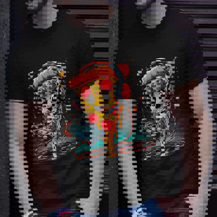 Pizza Gamer Love Play Video Games Controller Headset T-Shirt | Mazezy