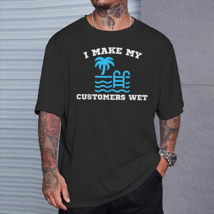 Pool Boy For Swimming Pool Service Guy T-Shirt - Seseable