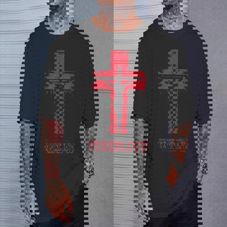 Pure Blood Pureblood Jesus Pureblood Crucifixion T-Shirt - Monsterry