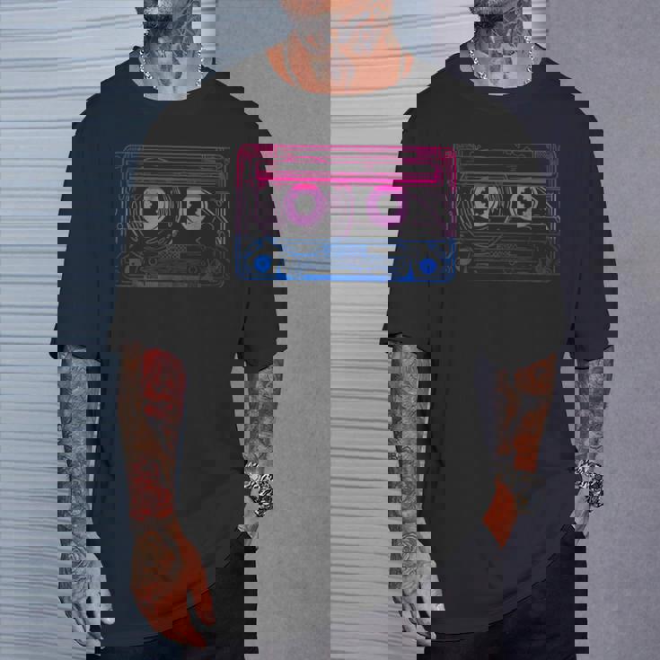 Subtle Bisexual Bi Pride Flag Cassette T-Shirt | Mazezy