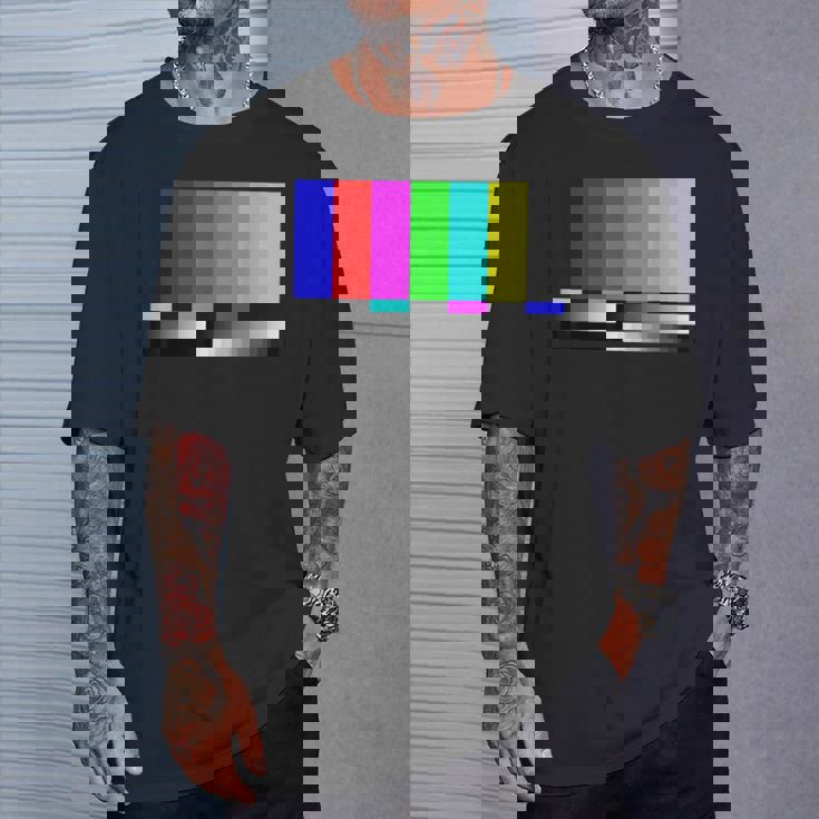 Test Card Color Bars Tv Pattern Television Pattern T-Shirt - Monsterry