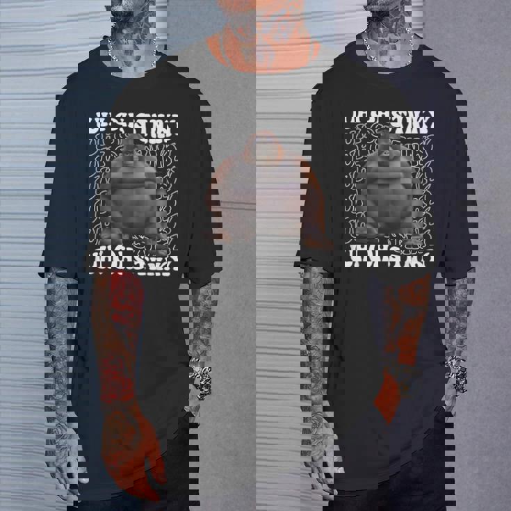 Uh Oh Stinky Poop Meme Monkey Orangutan Le Monke Meme T-Shirt - Seseable