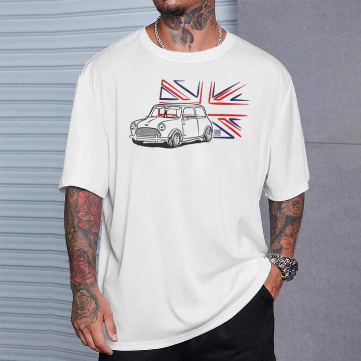 Classic Mini Austin Union Jack T-Shirt - Monsterry