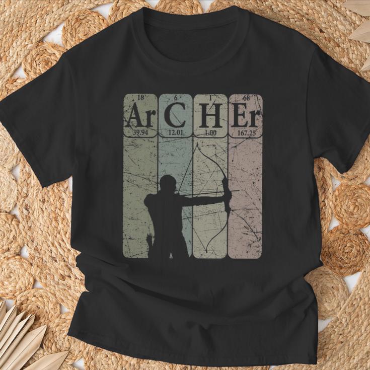 Archer Periodic Table Elements Bow Hunting Archery Vintage T-Shirt | Mazezy