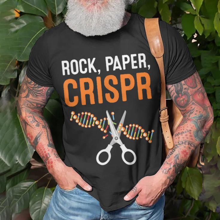 Crispr Rock Paper Scissors Scientist Biologist T-Shirt - Monsterry