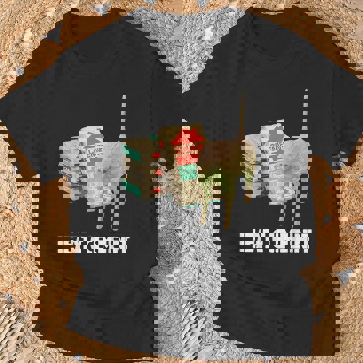 I Eat Cement Cat Meme Internet Memes Humorous Joke Pun T-Shirt | Mazezy