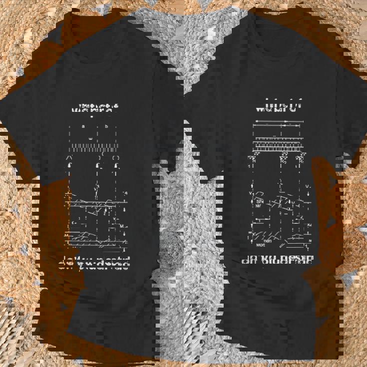 Funny Civil Engineering Continuous Beam T-Shirt - Thegiftio