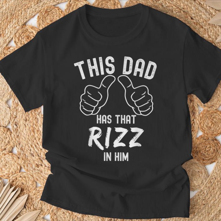 Fathers Day Viral Meme This Dad Has That Rizz In Him T-Shirt - Monsterry