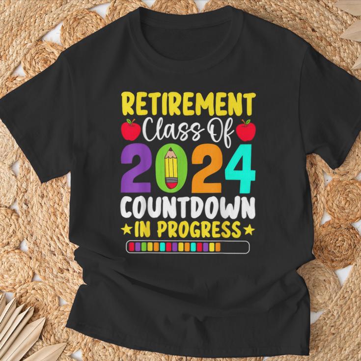 Retirement Class Of 2024 Countdown In Progress Teacher T-Shirt - Seseable