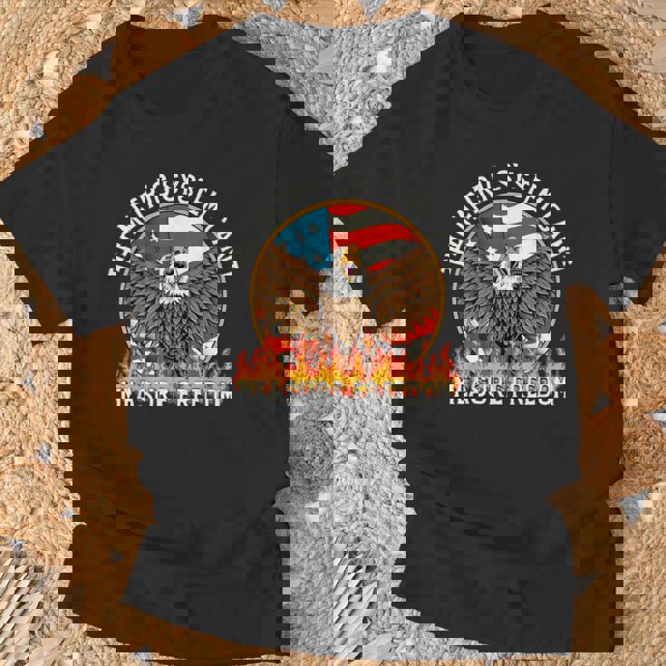 The Metric System Can't Measure Freedom Eagle Usa Flag Meme T-Shirt ...