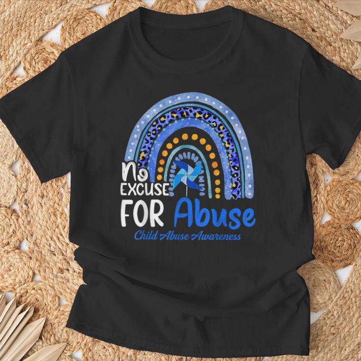 No-Excuse For Abuse Child Abuse Prevention Awareness Month T-Shirt | Mazezy