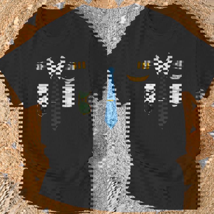 Pilot Uniform Costume Airplane Aviation Flying Airline T-Shirt - Seseable