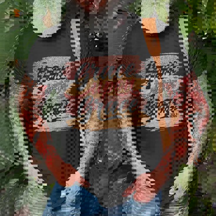 Prayer Bible Verse Religious Grace Upon Grace T-Shirt - Monsterry