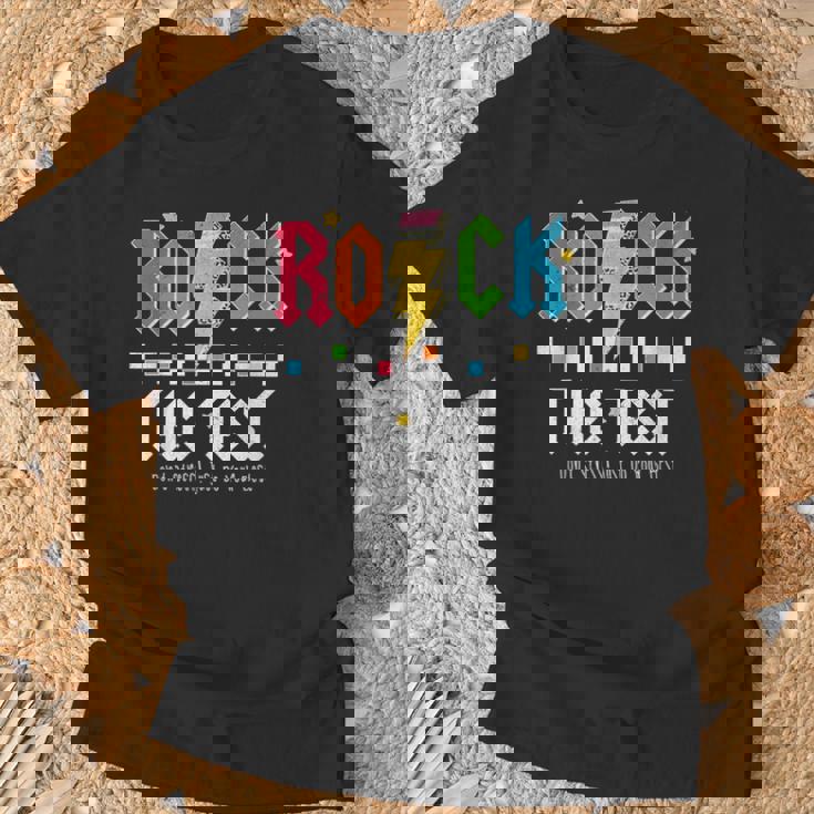Rock The Test Dont Stress Testing Day Teachers Students T-Shirt - Monsterry