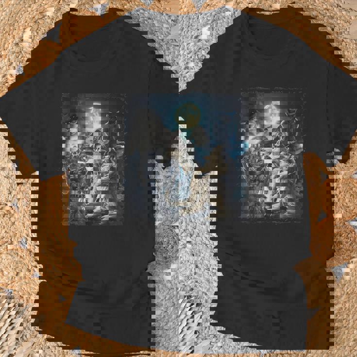 Wolf Ripping Werewolf Alpha Wolf Oddly Meme T-Shirt - Monsterry