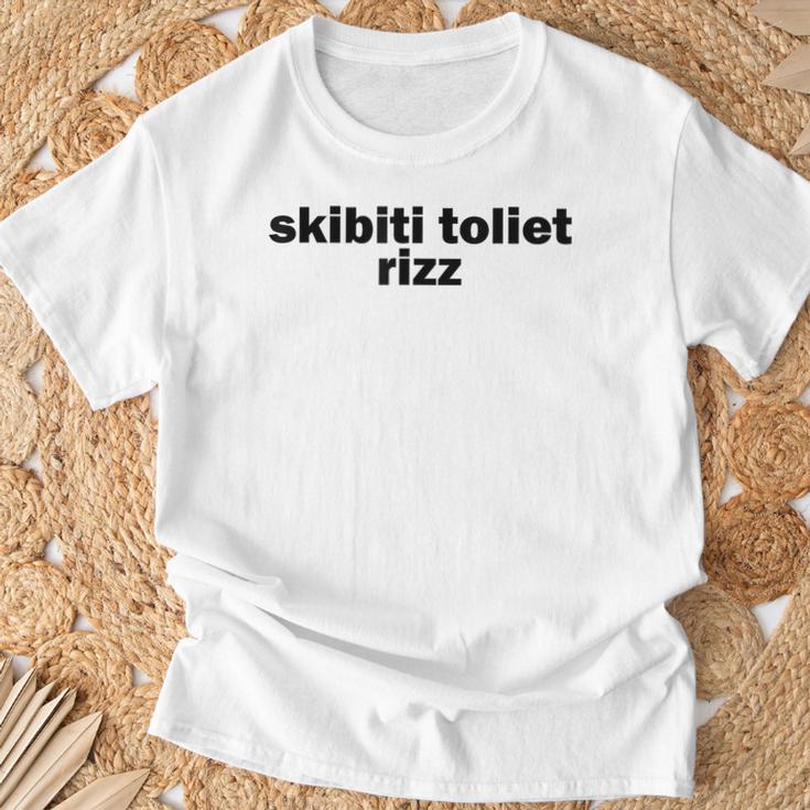 Skibiti Toilet Rizz Viral Influencer Brain Rot Slang T-Shirt | Mazezy