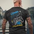 10 Year Old Gamer Gaming 10Th Birthday Level 10 Unlocked Men's T-shirt ...