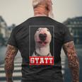 Gyatt Dog Meme Reaction Cringe Gyatt Men's T-shirt Back Print | Mazezy