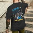 10 Year Old Gamer Gaming 10Th Birthday Level 10 Unlocked Men's T-shirt ...