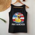 Fire Quacker Duck Firecracker 4Th Of July Usa Flag Kid Women Tank Top ...
